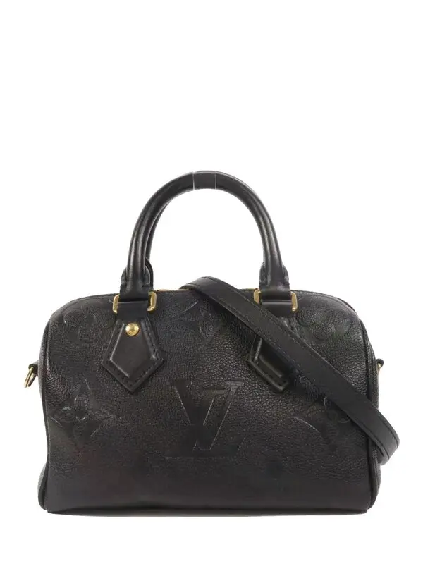 LOUIS VUITTON Monogram Empreinte Speedy Bandoulière Tote Bag - Black
