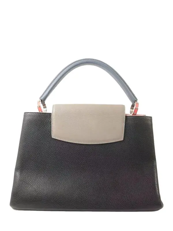 LOUIS VUITTON Capucines Mm Leather Tote Bag - Black