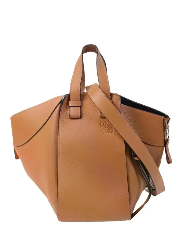 Loewe Hammock Leather Tote Bag - Neutrals