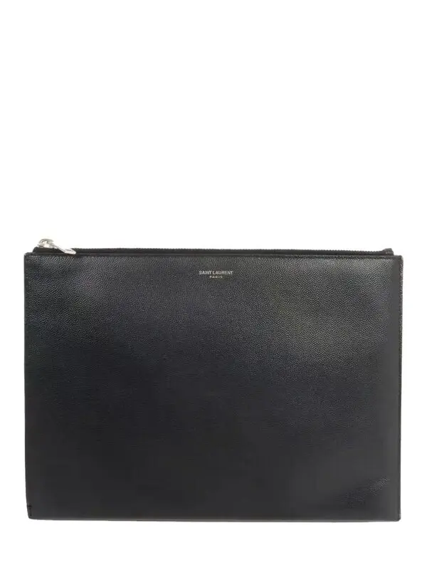 Saint Laurent Grain De Poudre Clutch Bag - Black