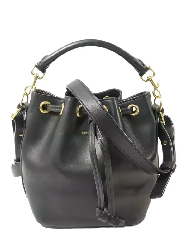 Saint Laurent Small Emmanuelle Drawstring Bucket Bag - Black