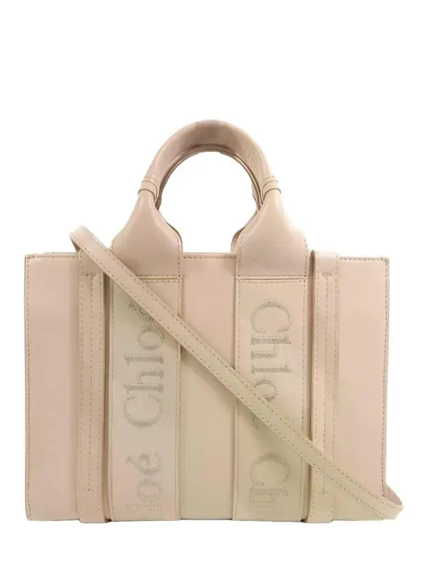 Chloé Woody Leather Tote Bag - Neutrals