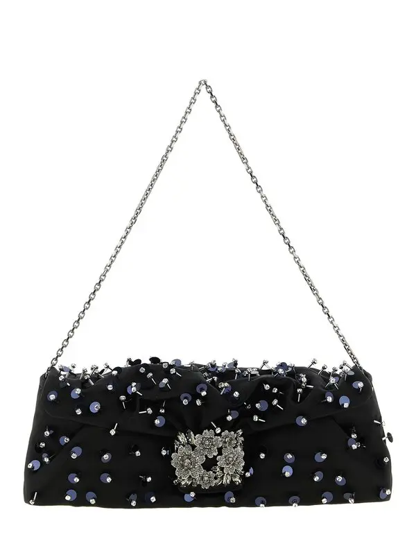 ROGER VIVIER Efflorescence Clutch - Black