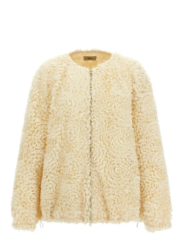 Herno Mini Ruffle Jacket - White
