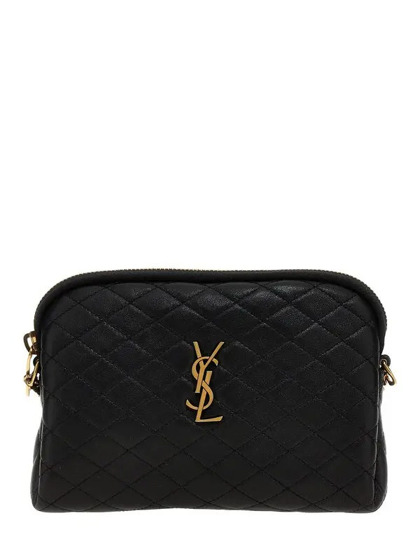 Saint Laurent Gaby Quilted Lamb Leather Crossbody Bag - Black