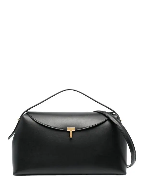 TOTEME Calf Leather Shoulder Bag - Black