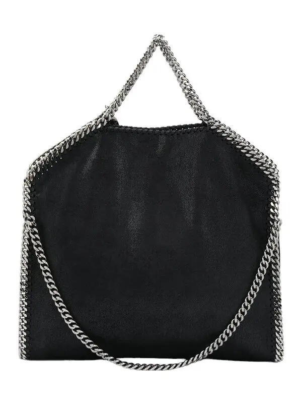 Stella McCartney Slouch Body Tote Bag With Chain-link Trim - Black