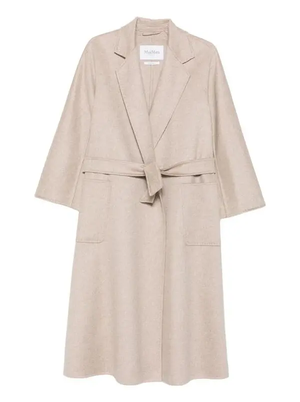 Max Mara Belted Cashmere Coat - Cream