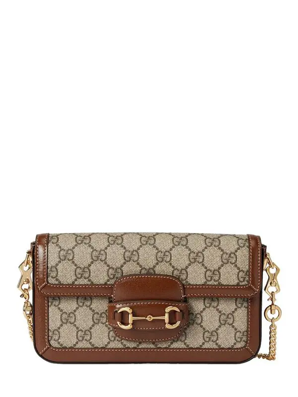 Gucci Gg Supreme Canvas Horsebit Mini Bag - Cream