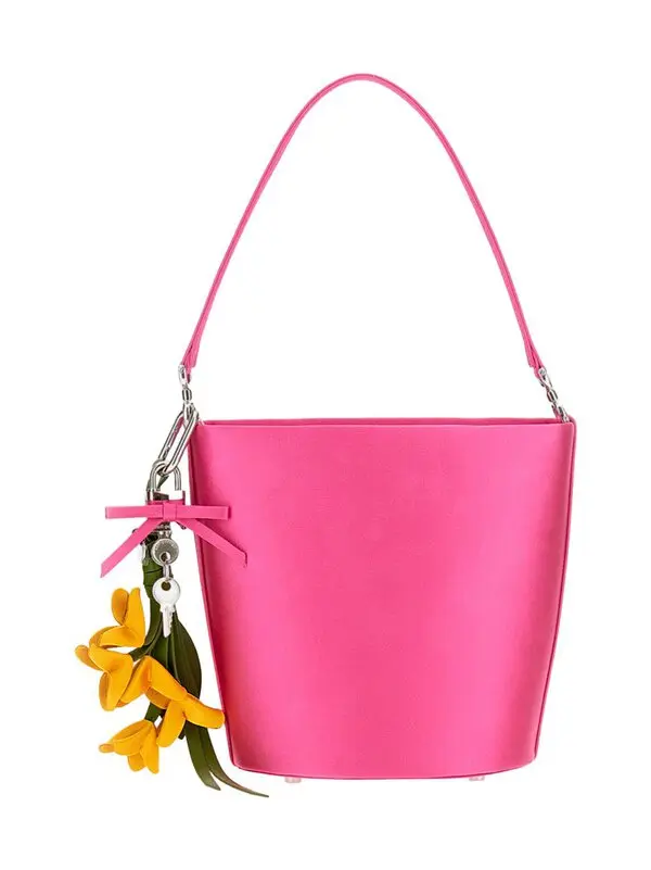 SELF-PORTRAIT Satin Bucket Bag - Multicolor