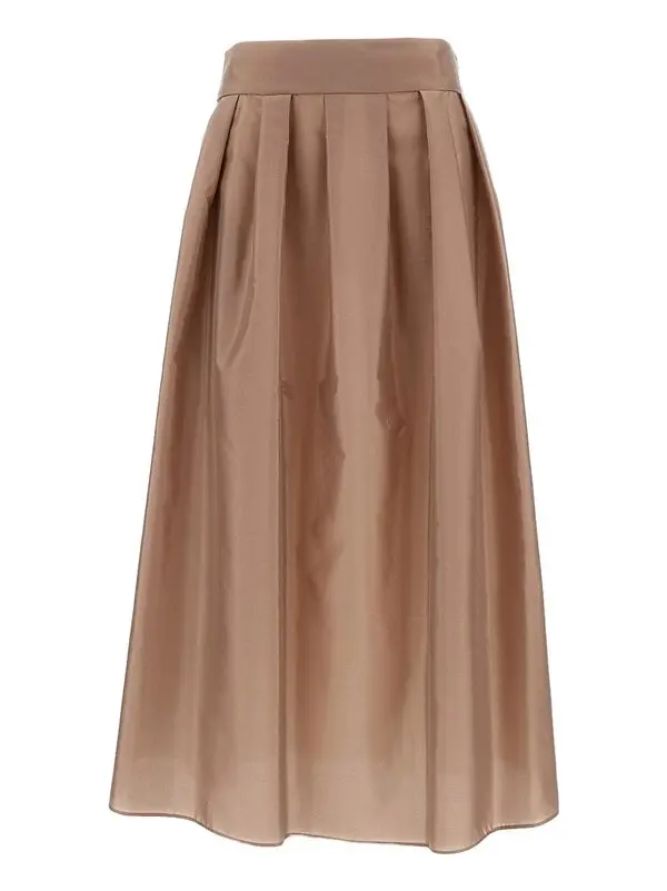 Max Mara Effetto" Wide Midi Skirt - Multicolor