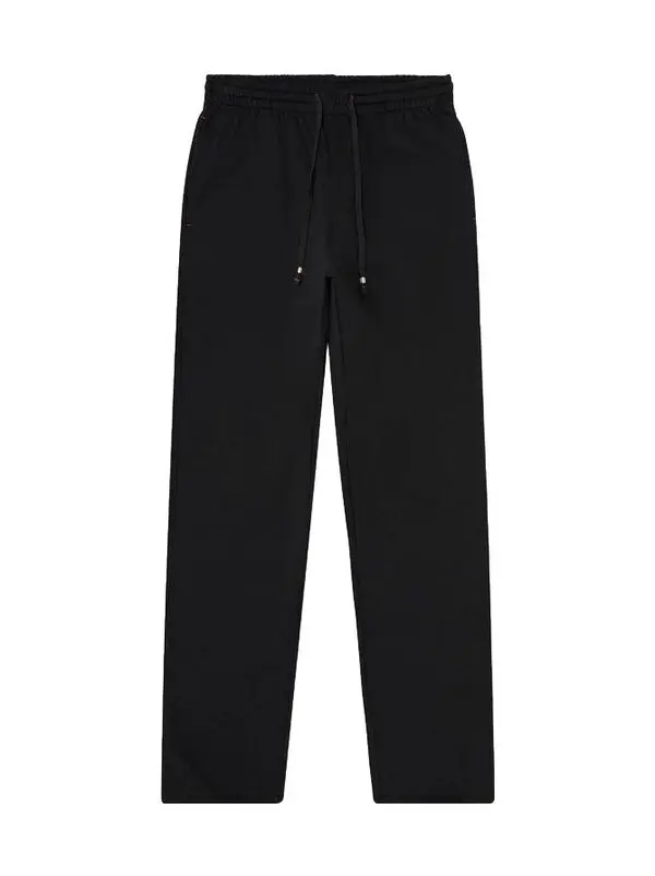DIESEL® Cotton Jersey Track Pants - Black