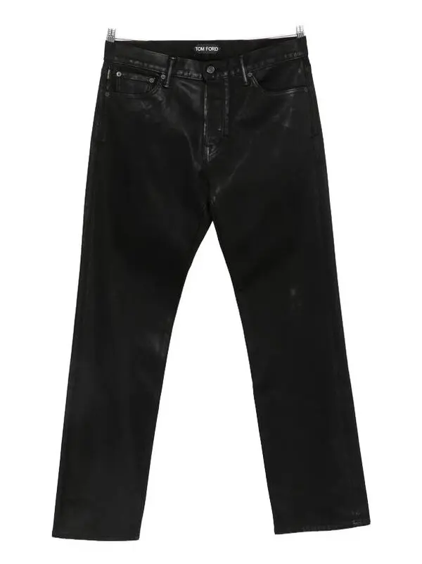 TOM FORD Straight Leg Trousers - Black