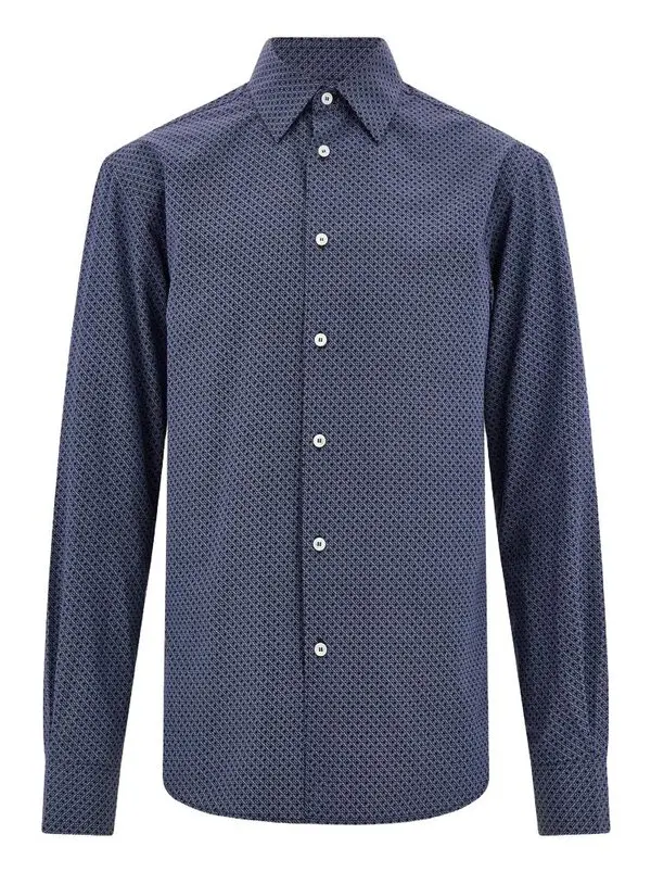 FERRAGAMO Neutrals Shirts - Blue