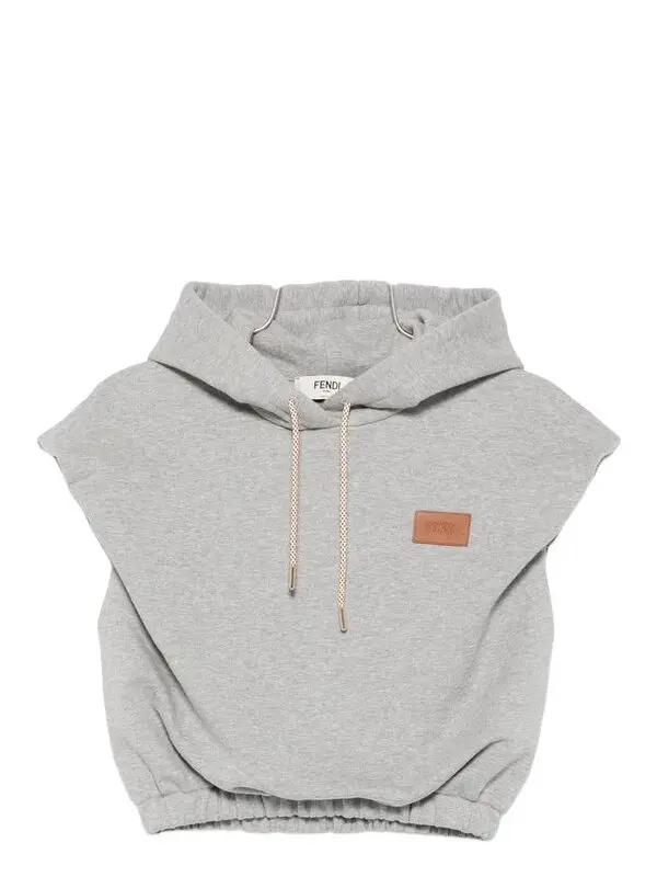 Fendi Sleeveless Cropped Hoodie - Multicolor