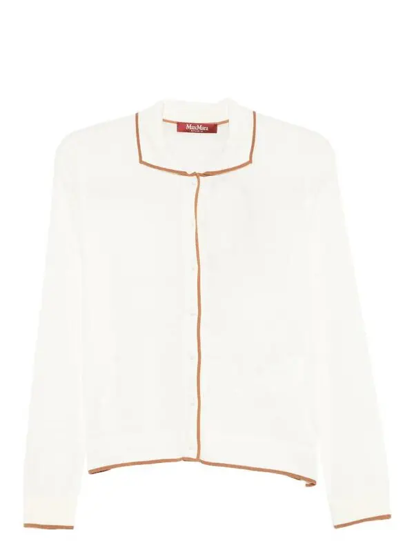 Max Mara Knitwear Cardigan With Contrast Trim - Multicolor