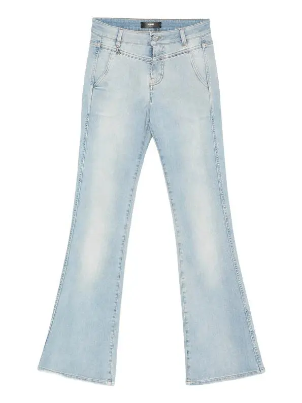 Amiri Light Denim Flared Jeans - Blue