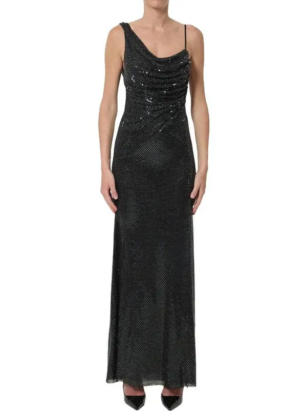 SELF-PORTRAIT Rhinestone Embellishment Evening Dress - Black