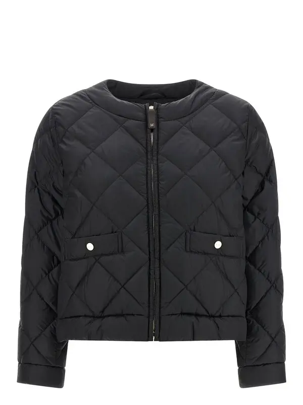 Max Mara Quilted Down Jacket - Black