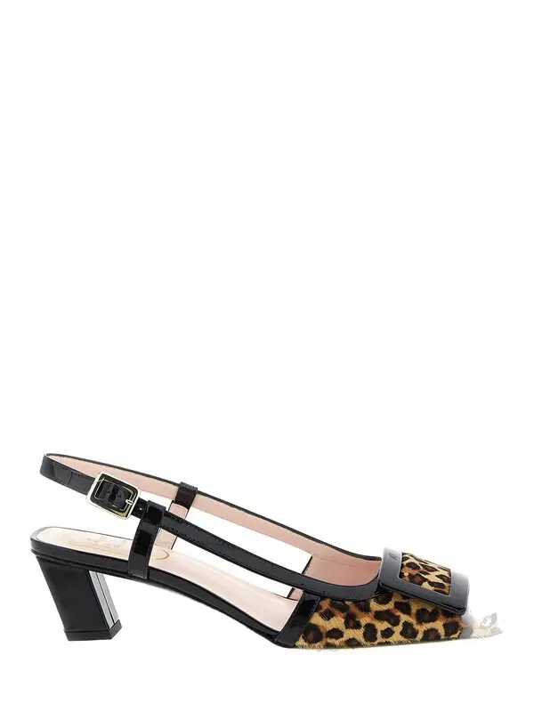 ROGER VIVIER Belle Viver Calf Hair Slingbacks - Multicolor