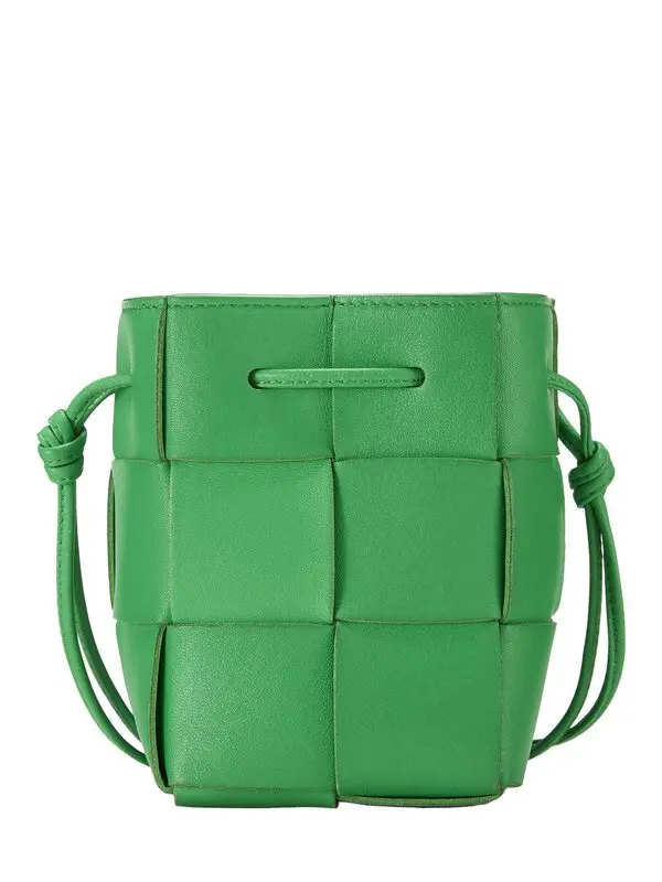 Bottega Veneta Maxi Intrecciato Cassette Bucket Bag - Green