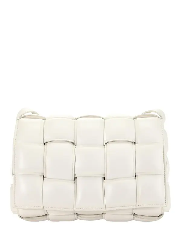 Bottega Veneta Maxi Intrecciato Padded Cassette Bag - White