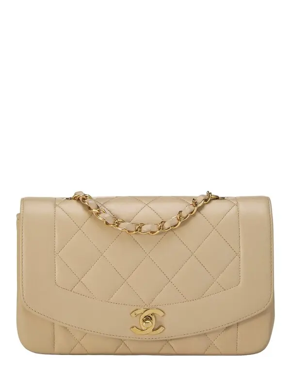 Chanel Quilted Lambskin Classic Flap Small Shoulder Bag - Beige