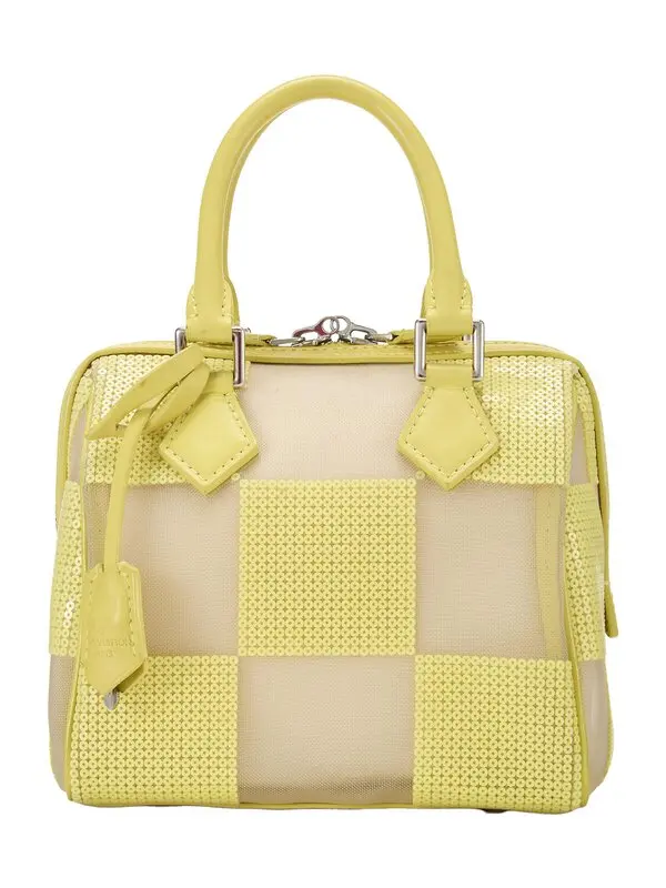 LOUIS VUITTON Damier Optic Mesh Speedy Cube Bag - Yellow