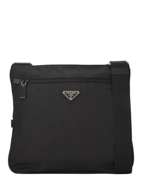 Prada Nylon Messenger Bag - Black