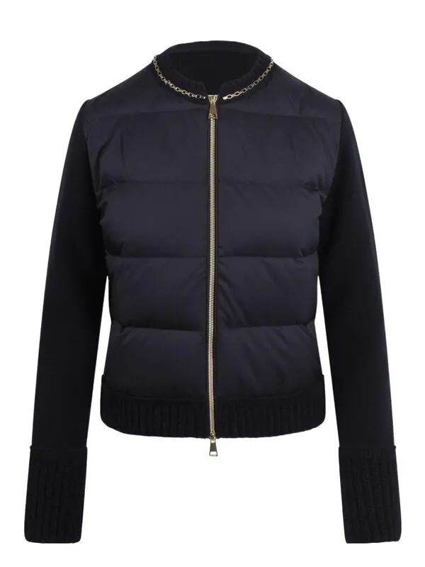 Moncler Chain-trimmed Padded Puffer Jacket - Black