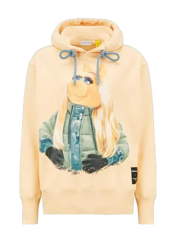 Moncler Muppets Motif Hoodie - Nude