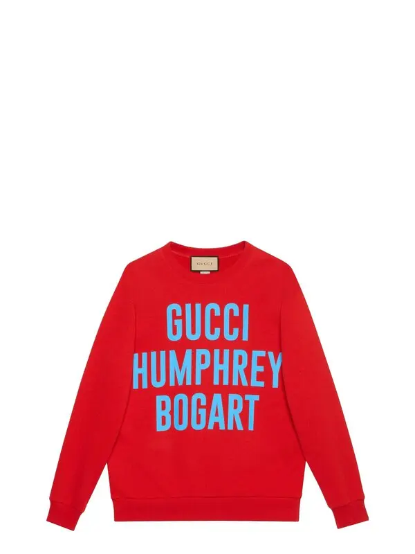 Gucci Humphrey Bogart' Print Sweatshirt - Red