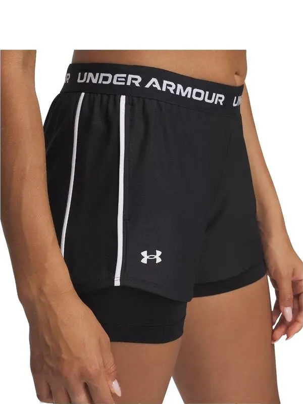 Under Armour Tech Play Up 2-in-1 Shorts - Black/white