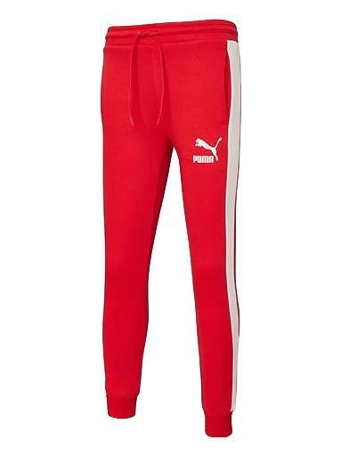 PUMA Iconic T7 Logo Printed Sweatpants Red - Default Color