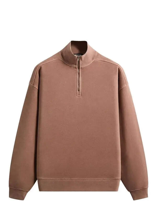 Kith 101 Sueded Fleece Nelson Quarter Zip - Dusty Mauve