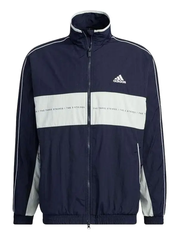 Adidas Oversized Fit Woven Jacket - Navy/white