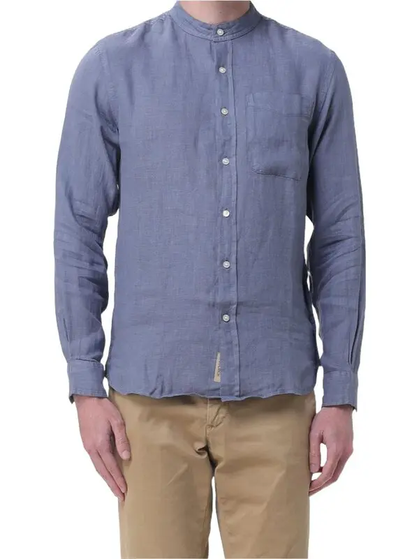 Woolrich Garment-dyed Linen Shirt - Blue