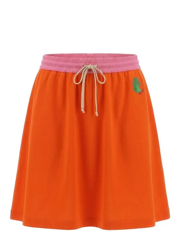 Gucci Lunar New Year Drawstring Mini Skirt - Red