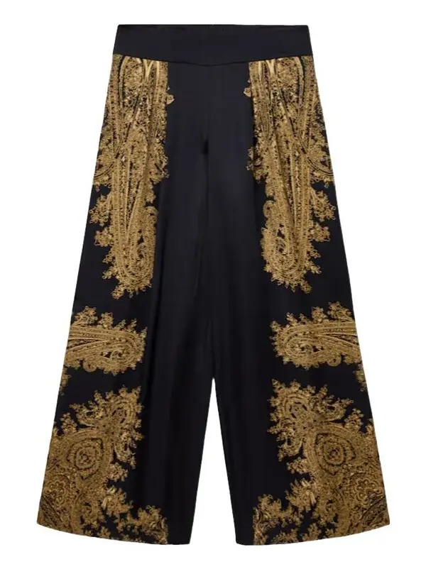 ALLSAINTS Elastic Waist Wide-leg Pants - Ella Black