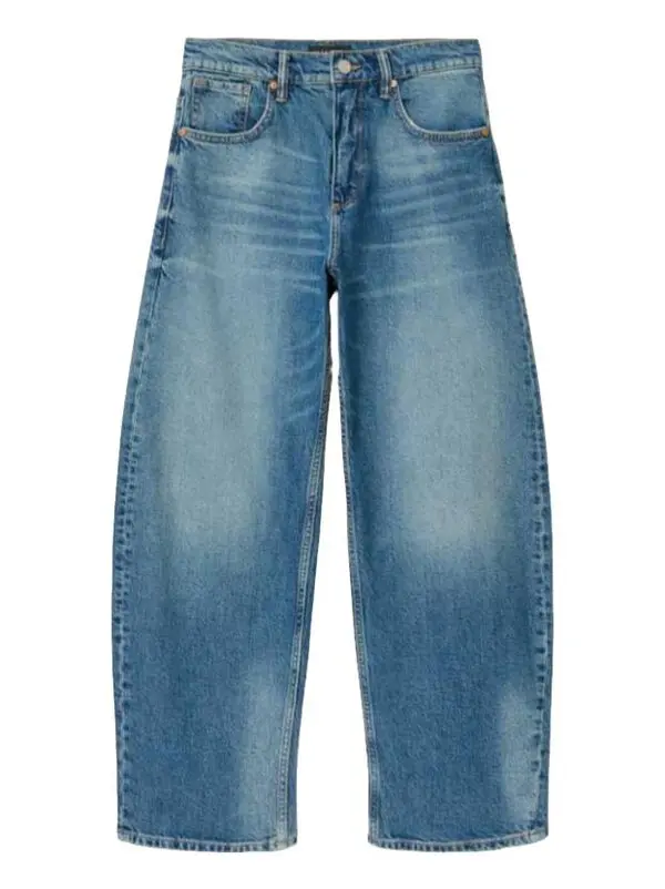 ALLSAINTS Sadie Barrel Leg Denim Jeans - Destroy Indigo