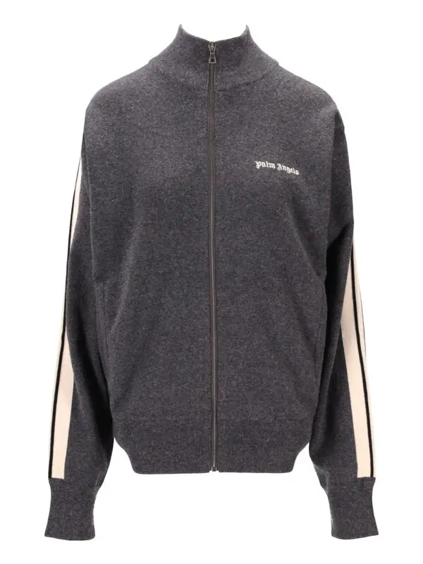 Palm Angels Logo Stripe Track Jacket - Black