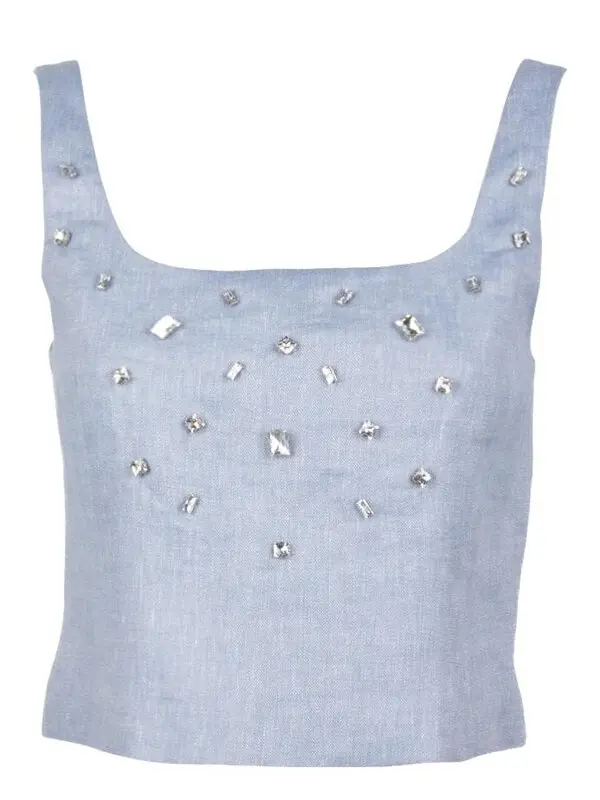Marella Sleeveless Vest - Blue