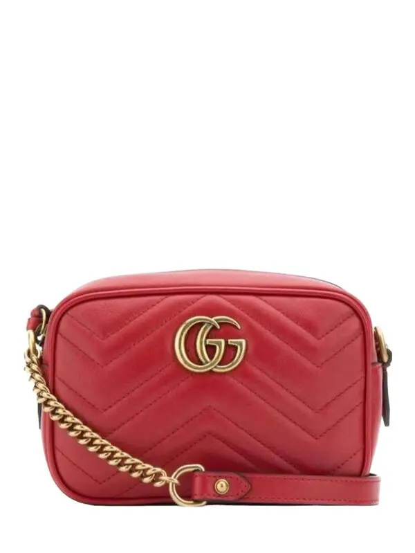Gucci Gg Marmont Matelassé Mini Bag - Red