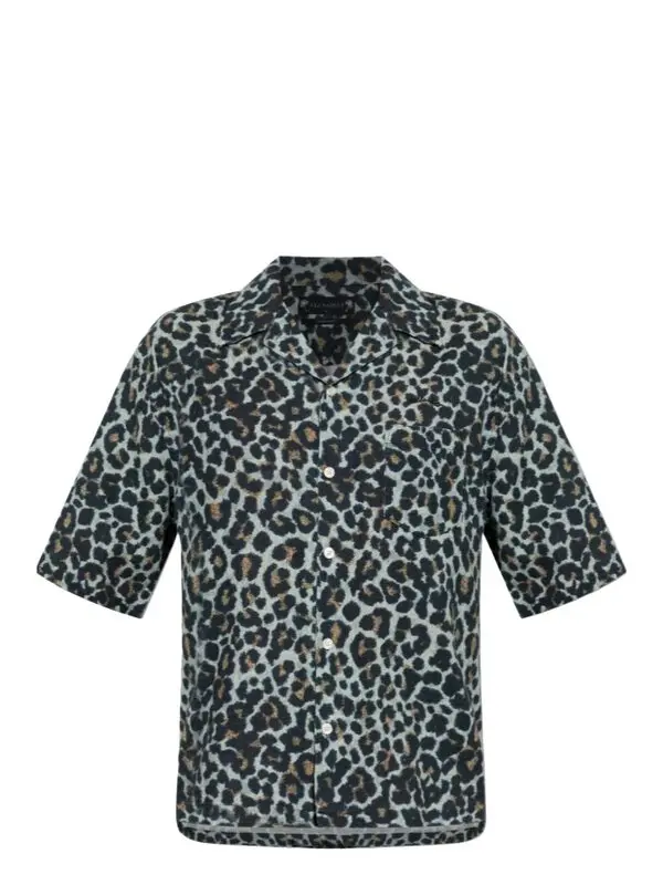 ALLSAINTS Silesia Leo Camp Collar Shirt - Black