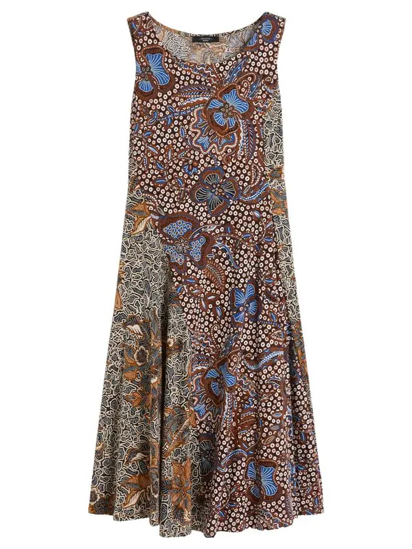 Max Mara Sleeveless Round Neck Dress - Multicolor