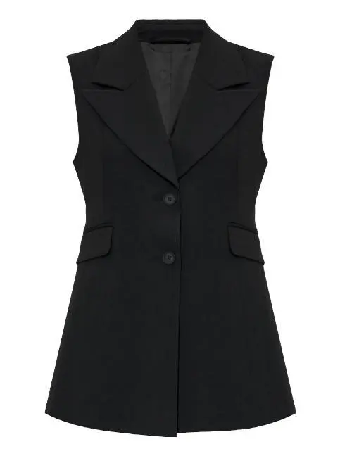ALLSAINTS Sleeveless Vest With Lapel Collar - Black