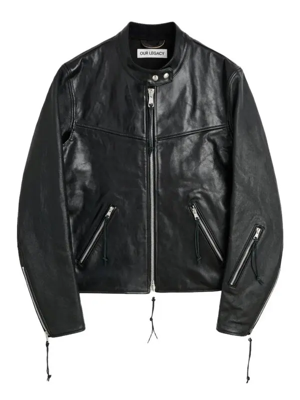 Our Legacy Yurei Buffed Leather Jacket - Black Beard