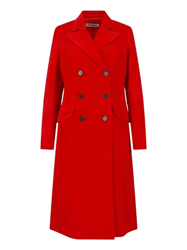 JIL SANDER Long-sleeved Coat - Red