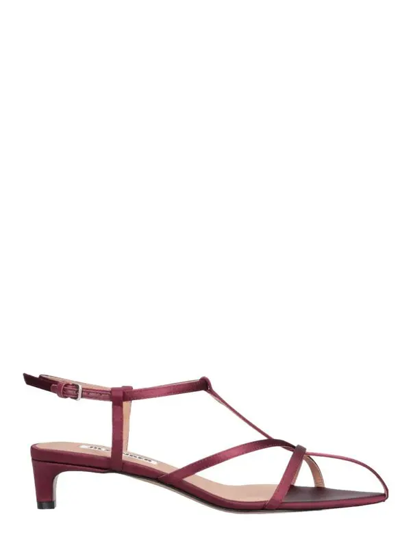 JIL SANDER Strappy Kitten-heel Sandals - Red