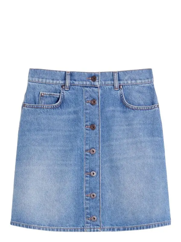 Max Mara Denim Mini Skirt - Navy Blue
